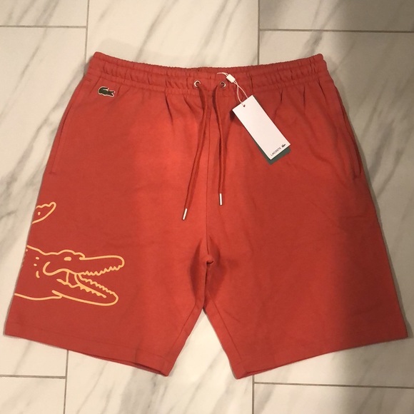 Lacoste | Shorts | Mens Lacoste Big Croc Logo Organic Cotton Fleece ...